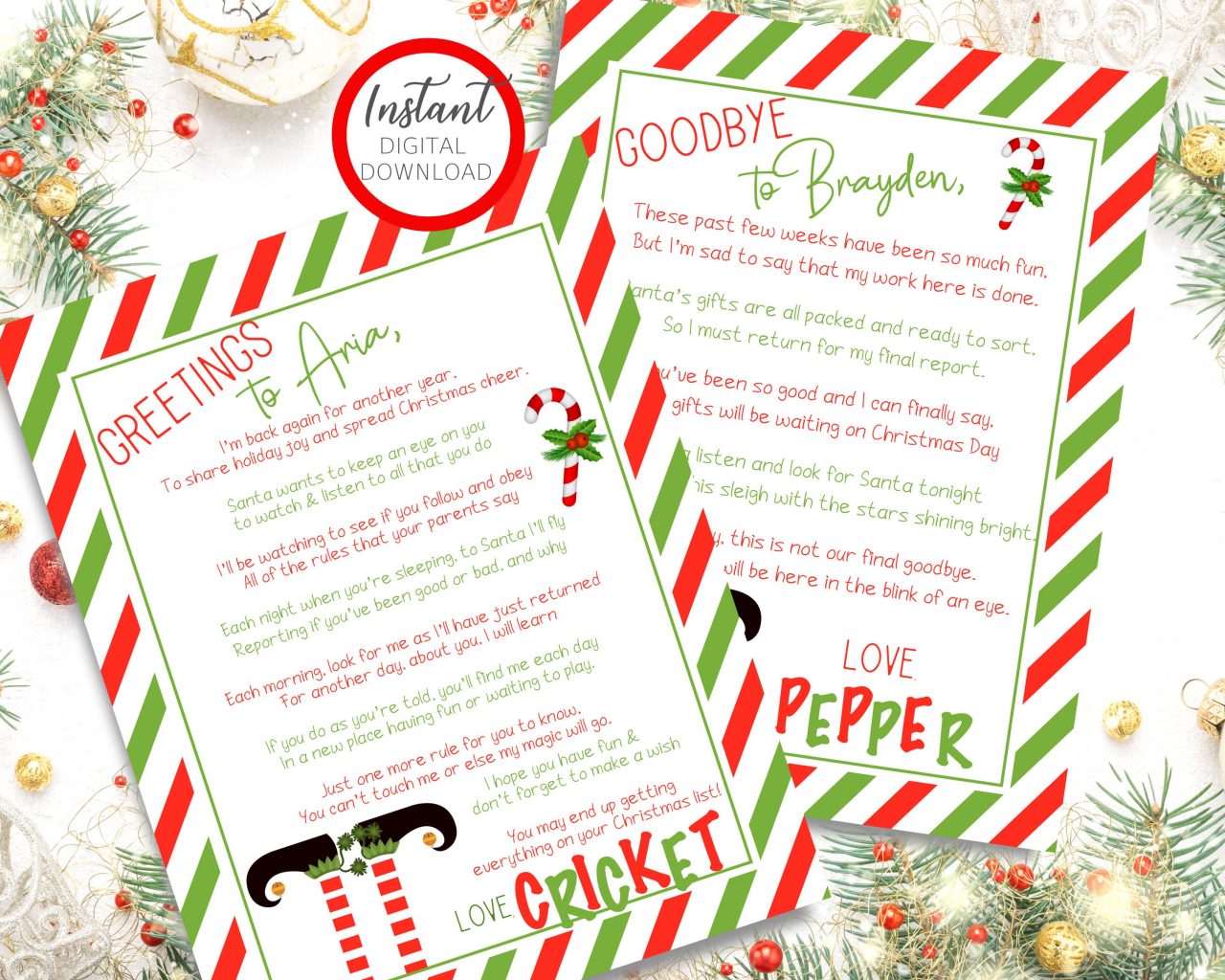 Printable Elf Welcome and Goodbye Letter - Just Simply Mom Designs