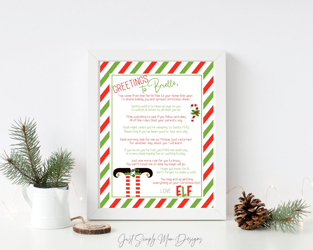 Printable Elf Welcome and Goodbye Letter - Just Simply Mom Designs